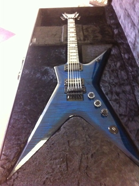 Dean USA Custom Shop Dime Stealth 2011 AAAAA Flame Top Blue & | Reverb