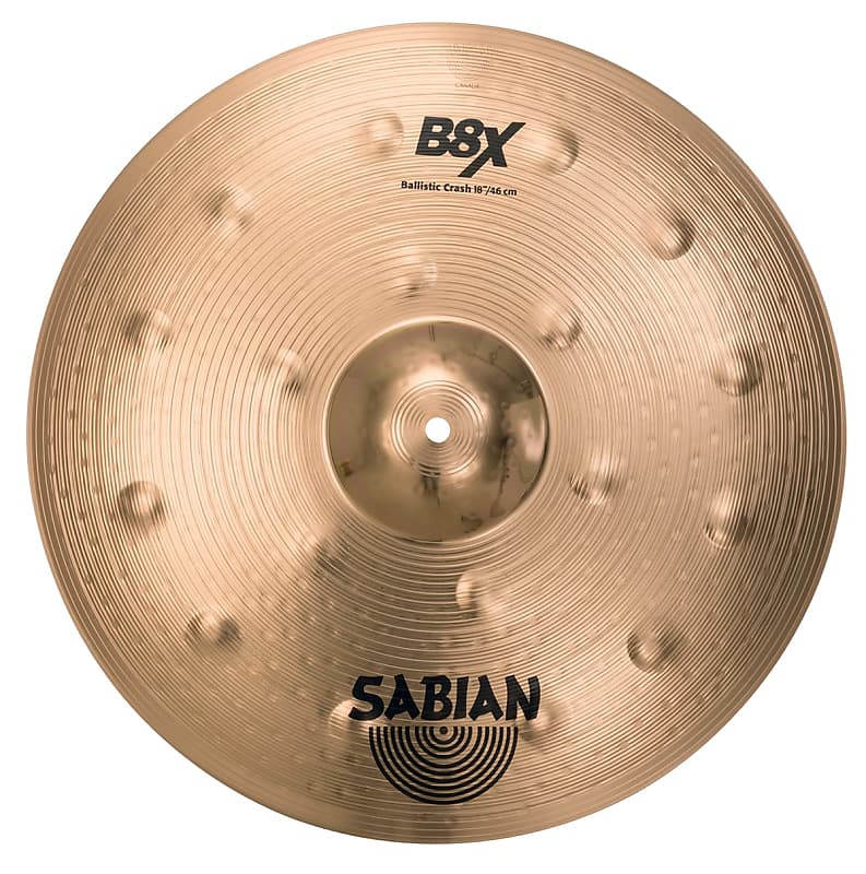 Sabian 18" B8X Ballistic Crash Cymbal | Reverb