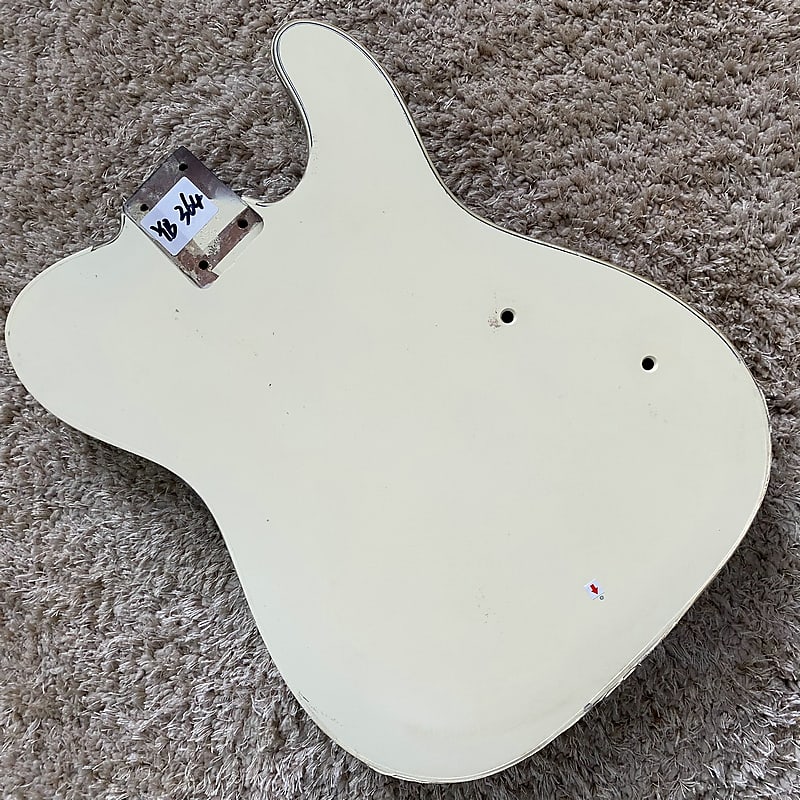 White Tele Style Guitar Solid Mahogany Wood Body | Reverb
