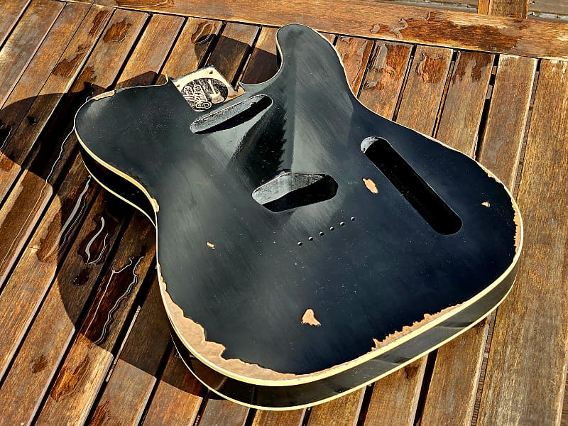 Medium Relic Telecaster Nitro Black Alder | Reverb