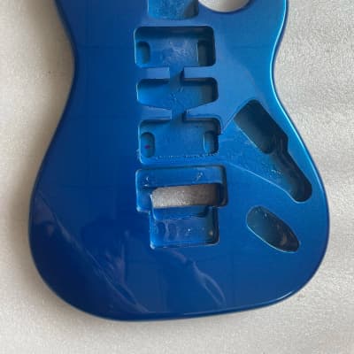 Metallic Blue Strat Stratocaster Style Guitar Body with | Reverb