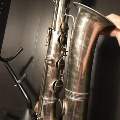 Baritone Saxophone Silver Primaria Premiata 1920-1930s | Reverb