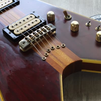 1979 Greco Japan AK-1400 Ace Frehley Neckthrough Flying V | Reverb