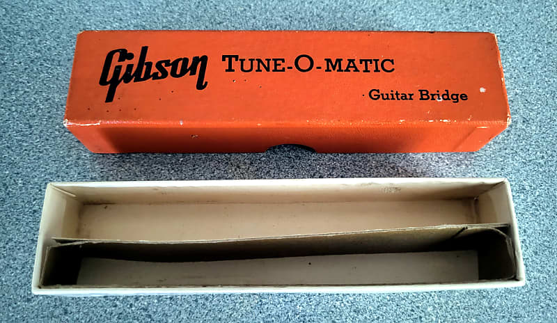 1950's Gibson Candy Tuneomatic Bridge Box + Pick Case | Reverb
