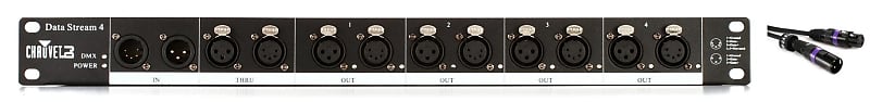 Chauvet DJ Data Stream 4 - 4-Port DMX Splitter Bundle with | Reverb