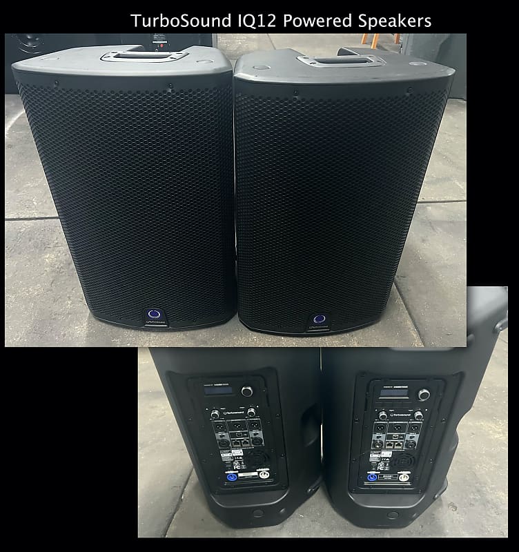 Pair of Turbosound IQ12 2-Way 2500-Watt 12" Powered Speaker | Reverb