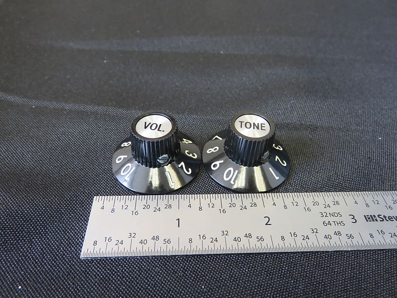 Fender Witch Hat Knobs Black | Reverb