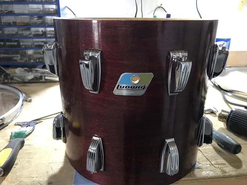 Ludwig 12" 8 Lug tom shell with misc Ludwig hardware | Reverb