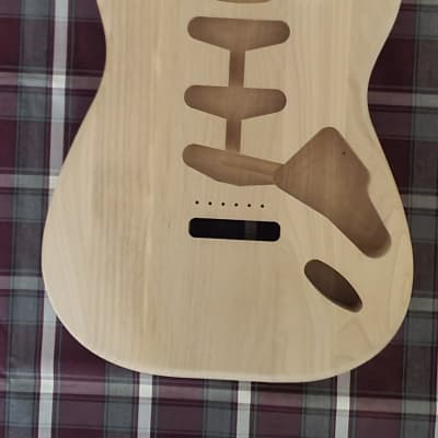 Woodtech Routing Paint grade Alder HSH Stratocaster Body - | Reverb