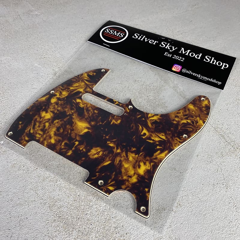 Sire Larry Carlton T3 T7 pickguard Yellow Marble Tortoise | Reverb