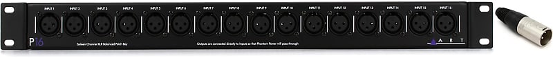 ART P16 16-channel XLR Balanced Patchbay Bundle with Neutrik | Reverb