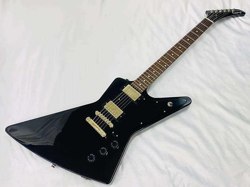 Epiphone Explorer Ebony Electric guitar 2021 | Reverb