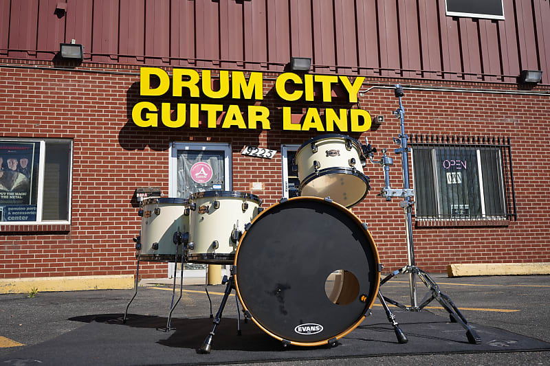 ddrum Dominion Series 4pc Maple Shell Pack - White Sparkle w/ | Reverb