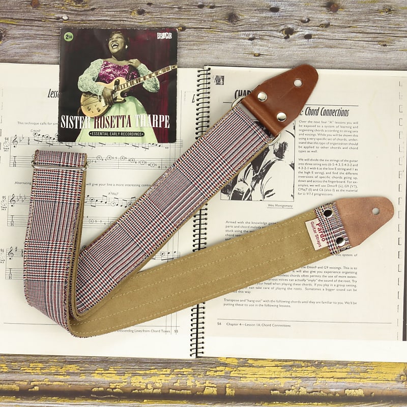 Pardo retro guitar strap model Chester tweed, | Reverb Australia