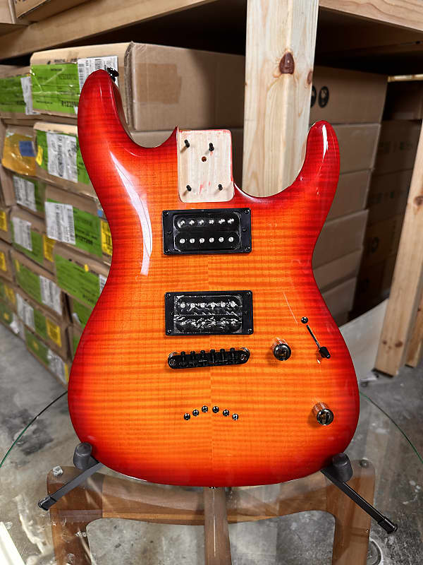 Dean Custom 350 LOADED BODY - Trans Amberburst #10540 | Reverb