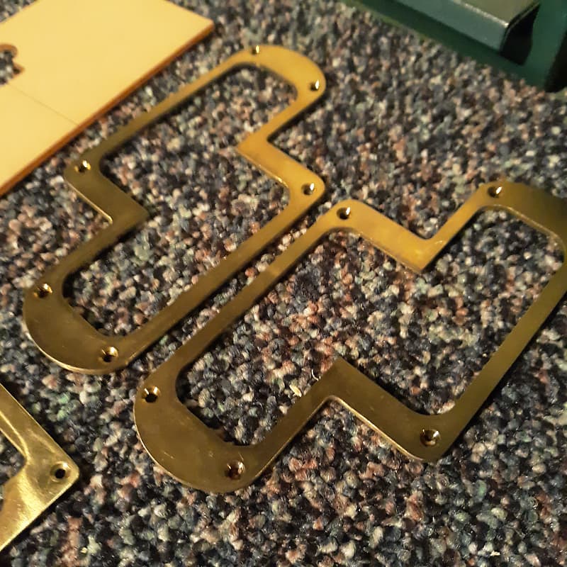Brass Yamaha and Precision Bass (style) pickup rings | Reverb
