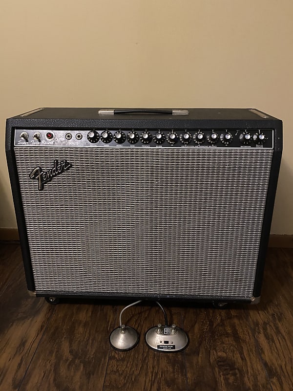 Fender Super Twin Reverb Amplifier 1970's Black/Silver | Reverb