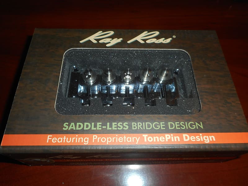 Ray Ross Saddle-Less 5-String Bass Bridge, 17mm - CHROME, | Reverb UK