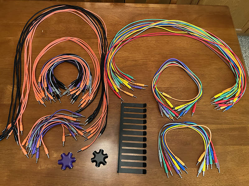 Eurorack Cables Various lengths/colors "2 bags full" | Reverb