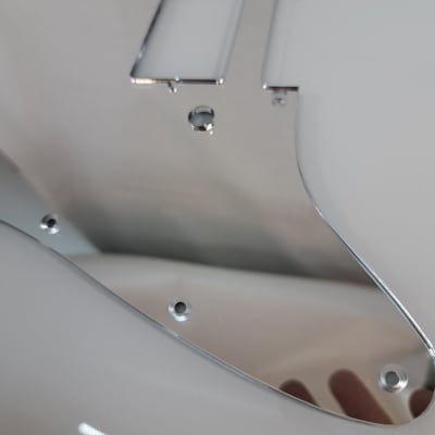 Lefty left handed Silver Mirror Acrylic Strat Stratocaster 11 | Reverb