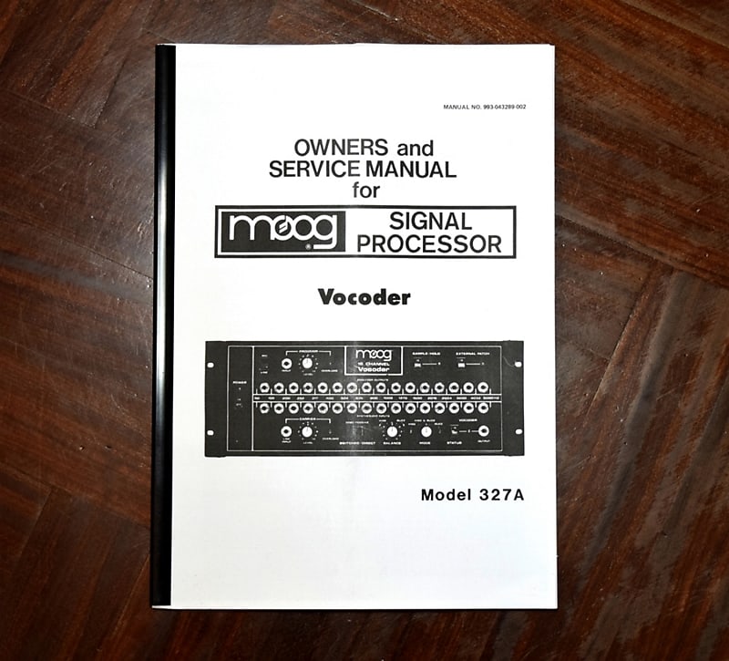 MOOG 16-channel Vocoder 327A Service manual repair & Owner's | Reverb