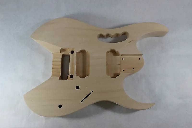 Unfinished basswood 6 string hybrid Jem / Voyager guitar | Reverb