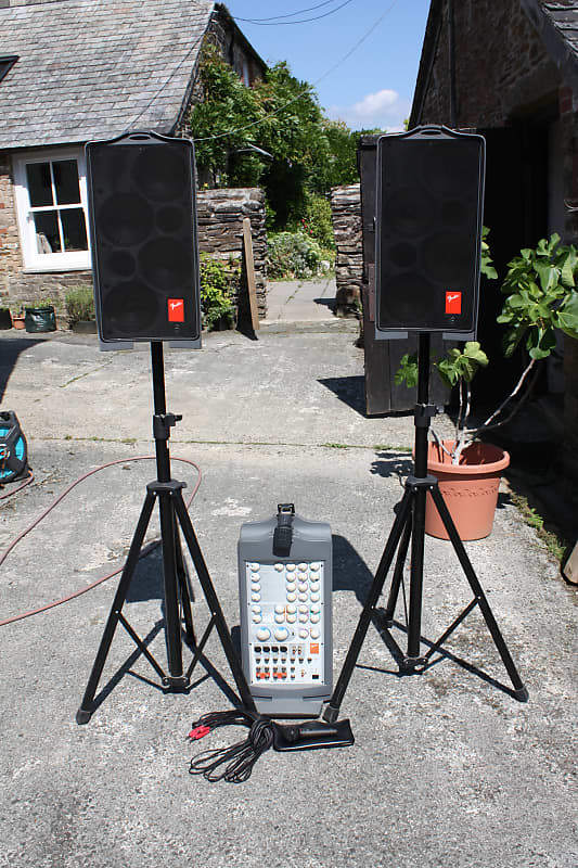 Fender Passport P250, PA system, + stands + microphone | Reverb UK