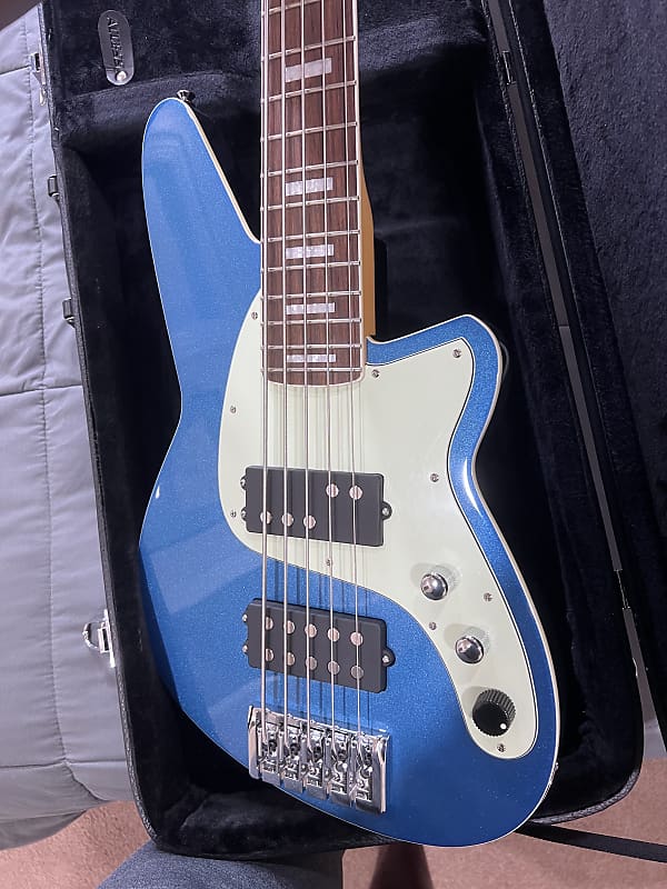 Reverend Bass guitar 5 strings 2012 Baby blue , white with | Reverb