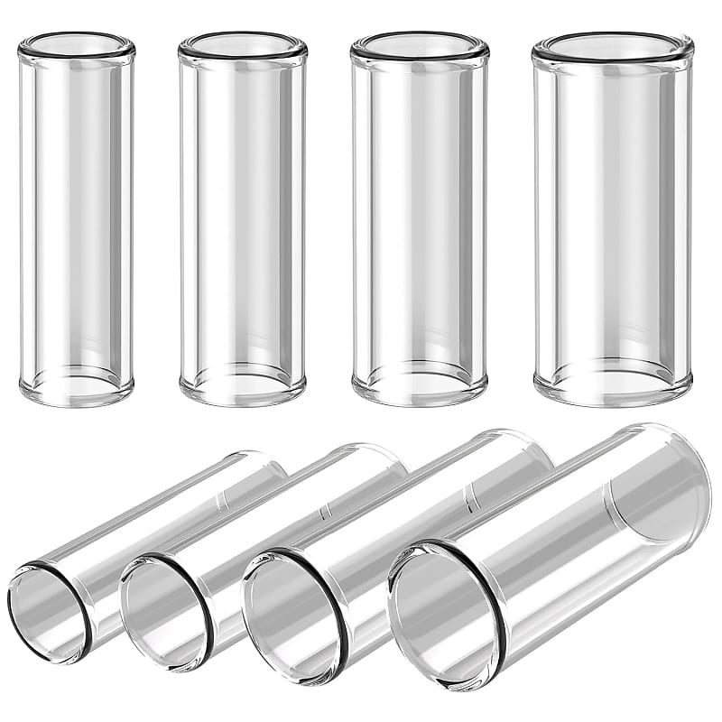 8Pc Glass Guitar Slides For Electric And Acoustic - Multisize | Reverb