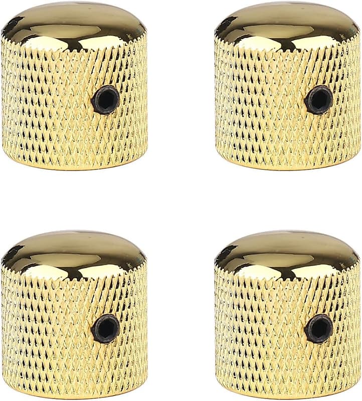 4Pcs Metal Guitar Knobs Gold Volume Tone Control Knob Dome | Reverb