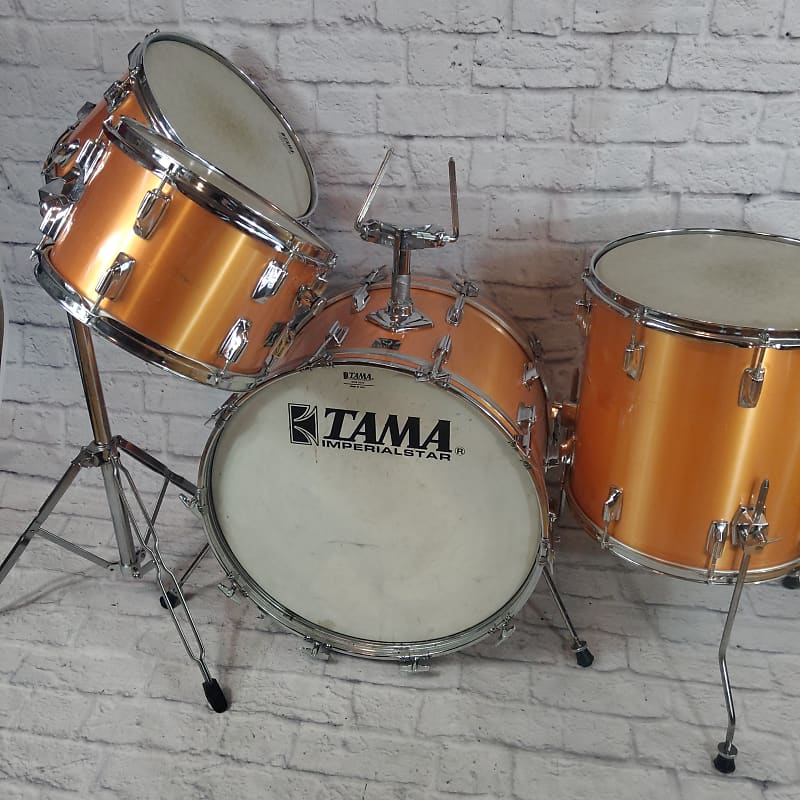 Vintage 70's Tama Imperialstar 5 Piece Metallic Gold MIJ Drum | Reverb