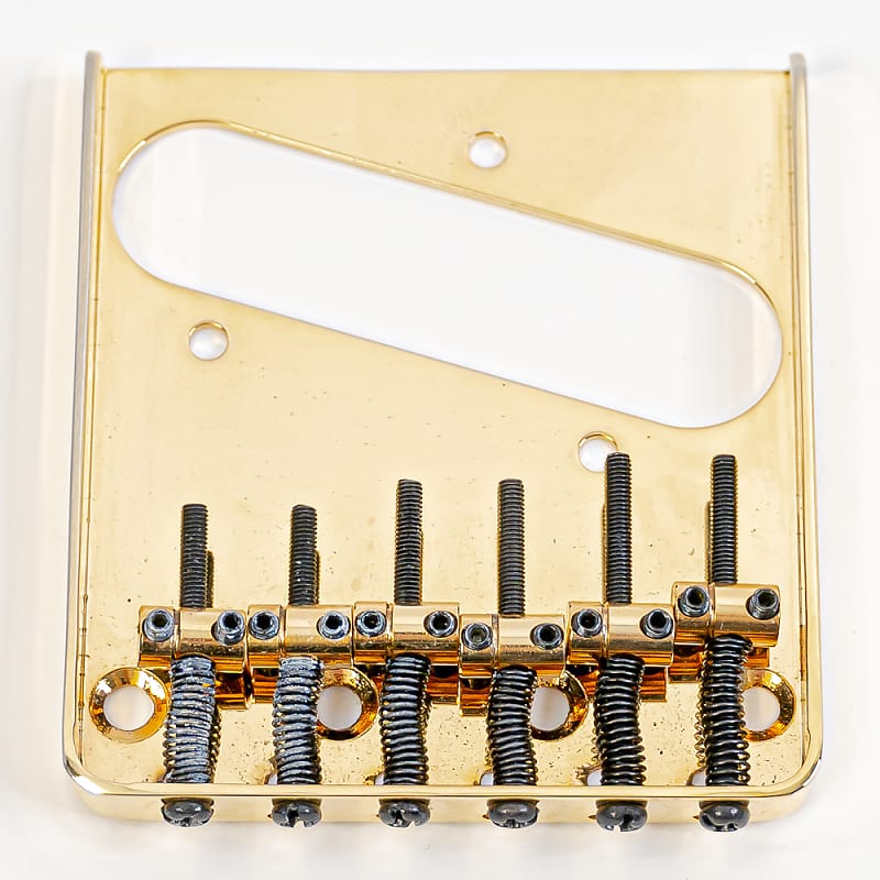 Telecaster Hardtail Ashtray Bridge Gold w/ 6 Individual | Reverb