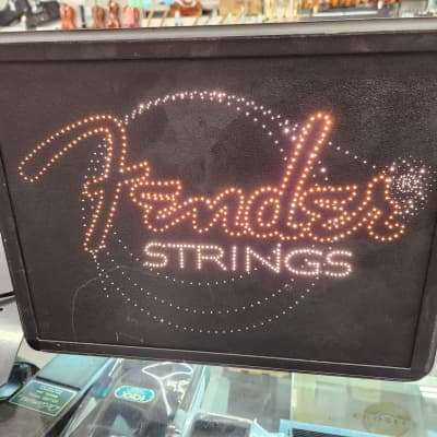 Fender Sign Fiberoptics string sign 25 years old man cave art | Reverb