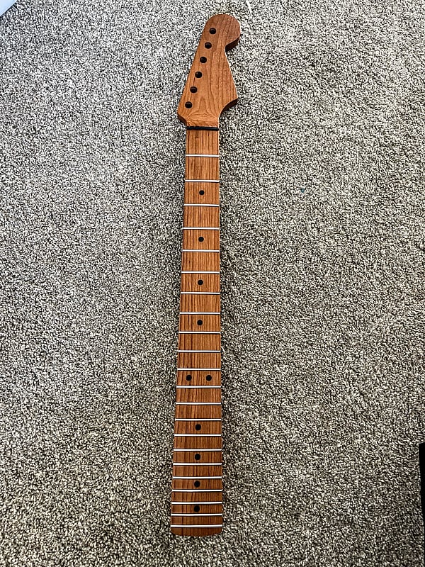 (NEW) Warmoth roasted maple neck Stratocaster licensed by | Reverb