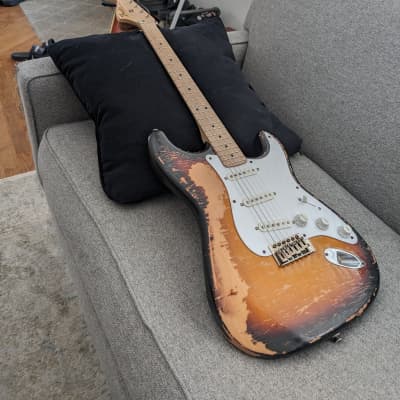 Partscaster Strat 2023 - Relic Sunburst | Reverb