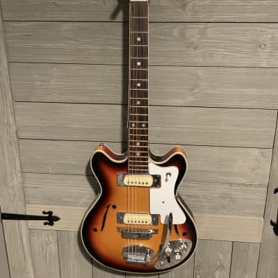 Teisco Del Ray Deluxe Hollow Body Guitar 60s Sunburst | Reverb