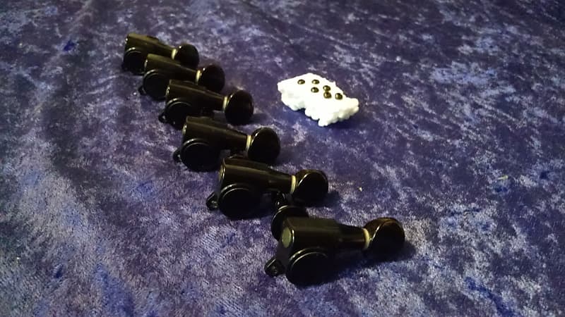 Grover Locking Tuners Black 6 inline right hand. | Reverb