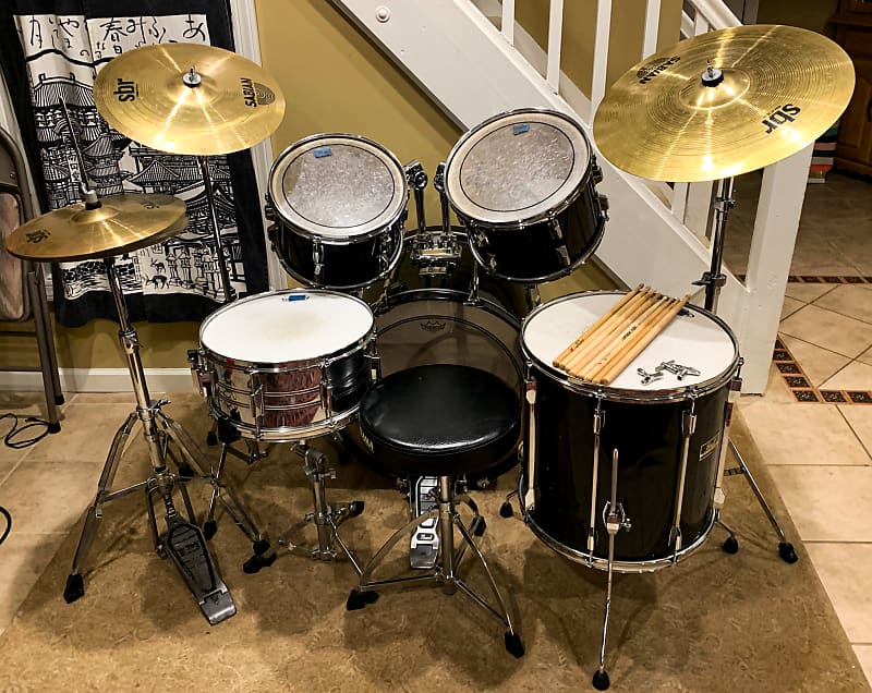 5-Piece Pearl Export Series Acoustic Drum Kit - Black | Reverb