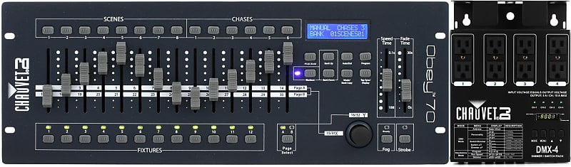 Chauvet DJ Obey 70 384-Ch DMX Lighting Controller Bundle with | Reverb