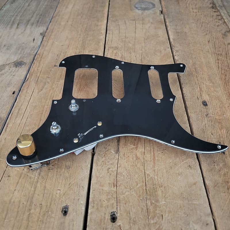 Unbranded Stratocaster pickguard HSS with switch 2 push pots | Reverb