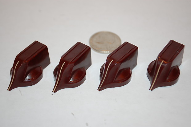 Vintage 50's Dakaware Oxblood Chicken Head Knobs for Guitar | Reverb