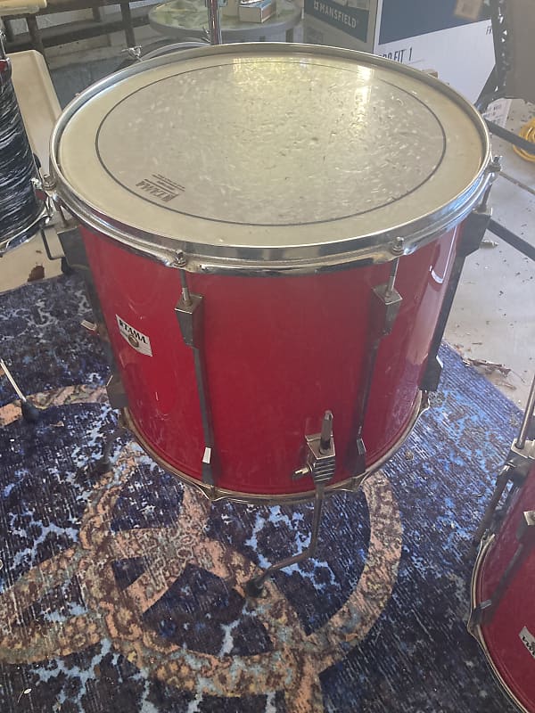 Tama Rockstar DX 16x18 Floor Tom Hot Red JAPAN BIG | Reverb