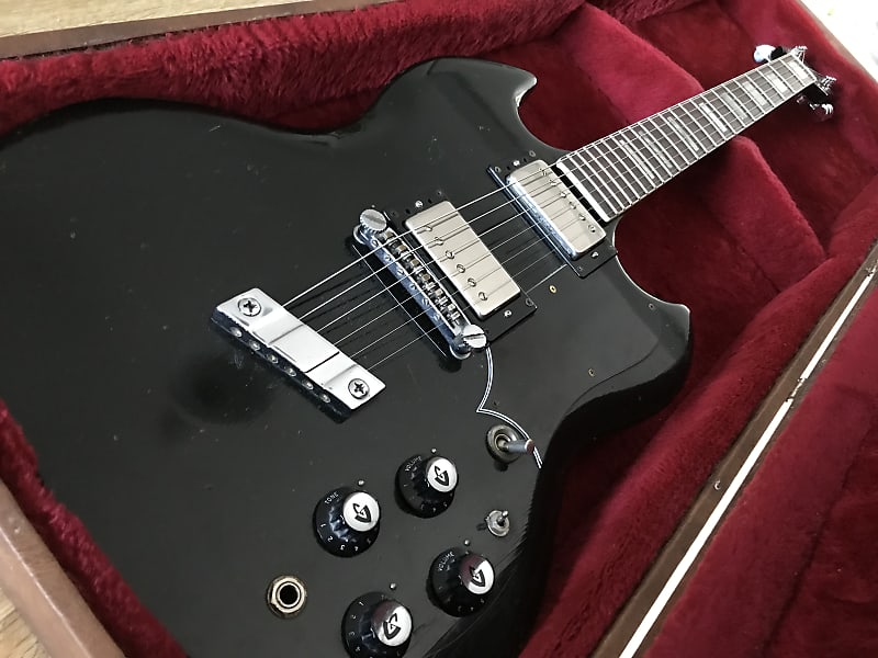 Guild S-100 1973 Black 1970’s Gibson SG case | Reverb
