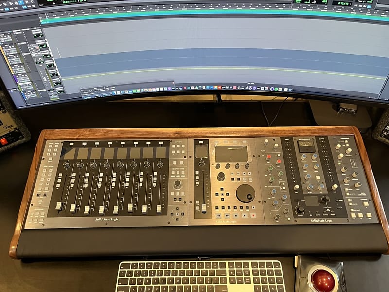 Mix Ends SSL triple bay desktop stand 2024 - Black Walnut | Reverb