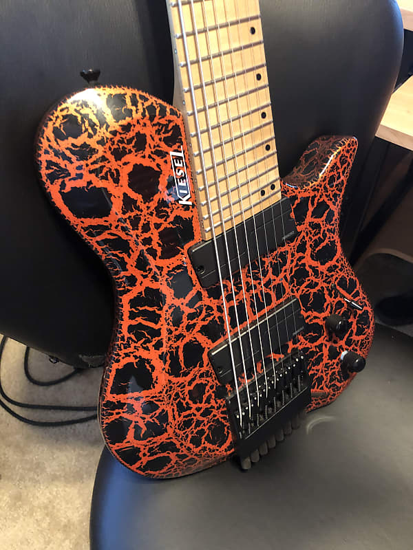 Kiesel Zeus ZM8 - w/Roasted Maple Neck, Lamborghini orange & | Reverb