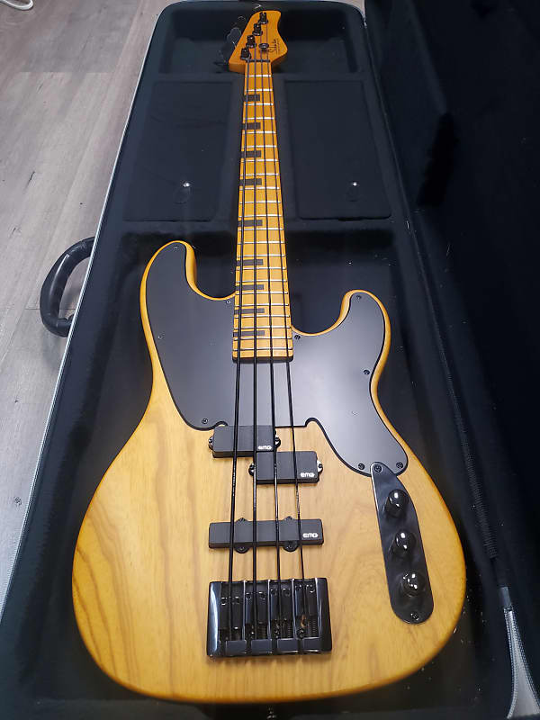 Schecter Model-T Session 4-String Bass Aged Natural Satin | Reverb