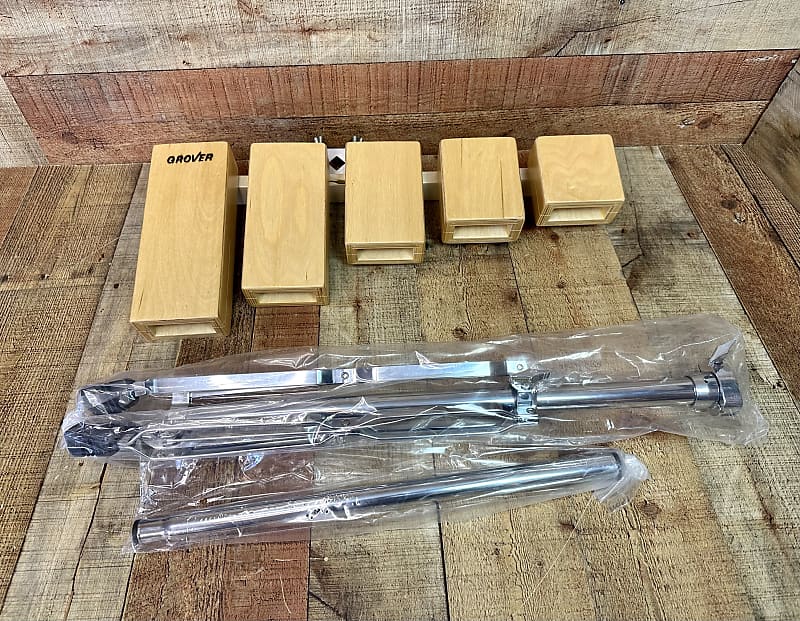 Grover Set of 5 Temple Blocks with Stand | Reverb