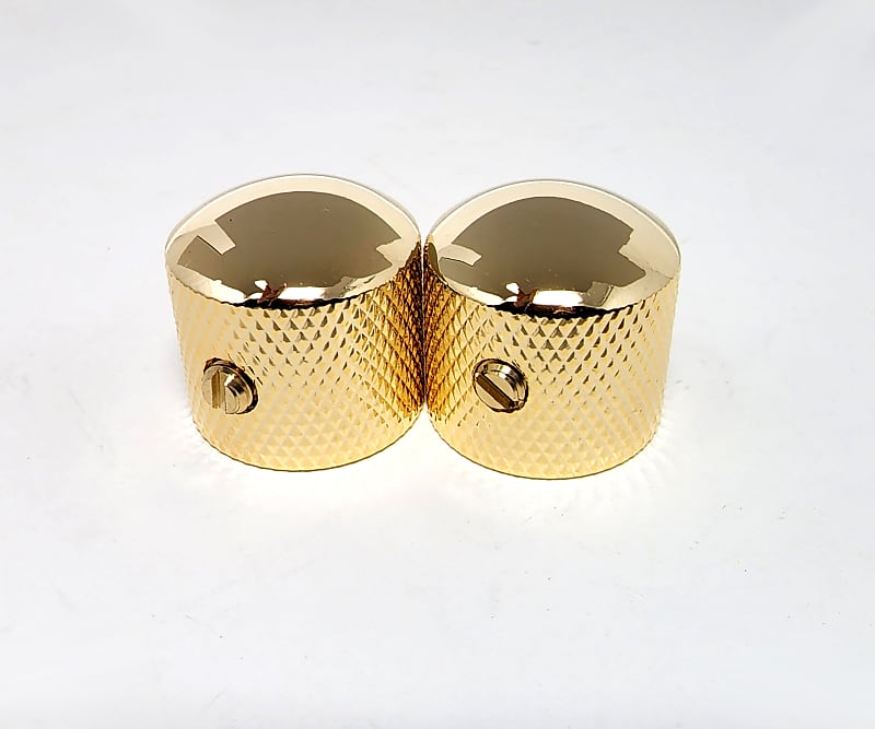 Carparelli Knurled Metal Dome Knobs x 2 Dome Top - | Reverb Canada