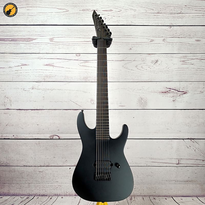 ESP LTD M-7HT Baritone Black Metal - Black Satin | Reverb