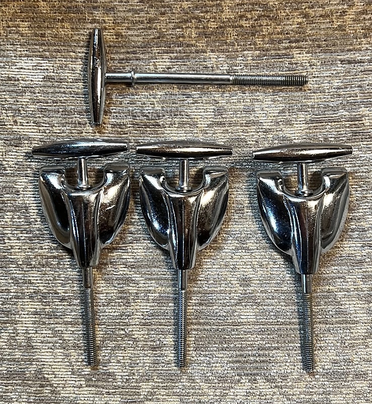 Gretsch T-Rods(4) & Claws(3) 60s? - Chrome | Reverb